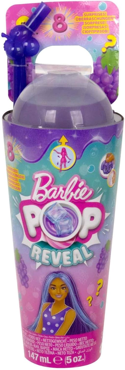 #Barbie Pop Reveal Fruit Series Grape Fizz Doll